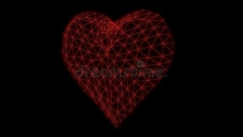 Heart Glowing Neon Synthwave Glitch 3d Render Stock Illustration ...