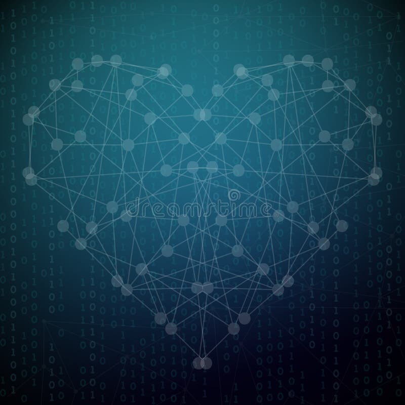 Heart matrix stock vector. Illustration of motion, digital - 22875385