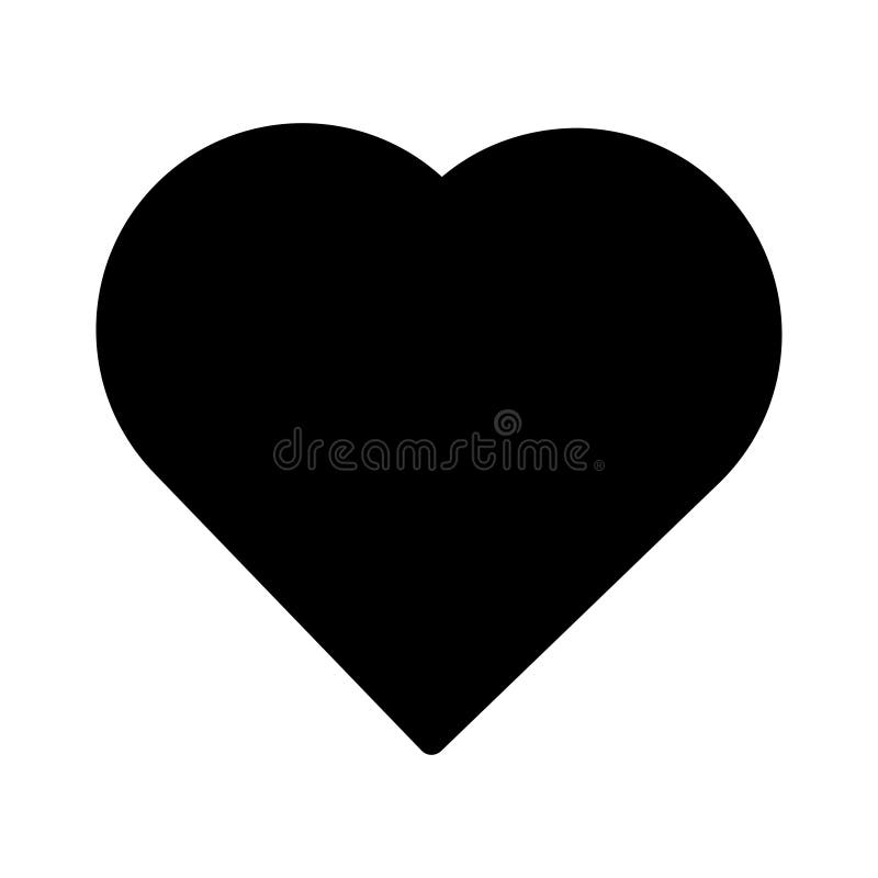 Heart glyph vector icon stock illustration. Illustration of life ...
