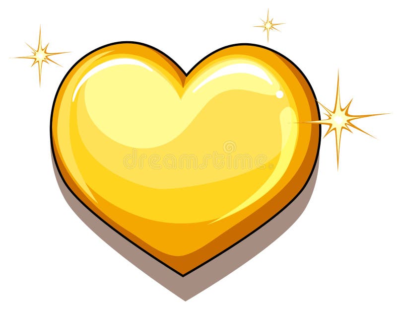 Gold Heart Drawing Stock Illustrations – 7,714 Gold Heart Drawing Stock ...