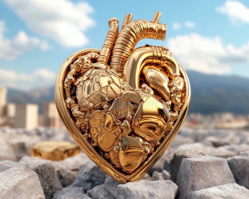 Heart in Golden Light Explore the Symbolism of Deep Affection and ...