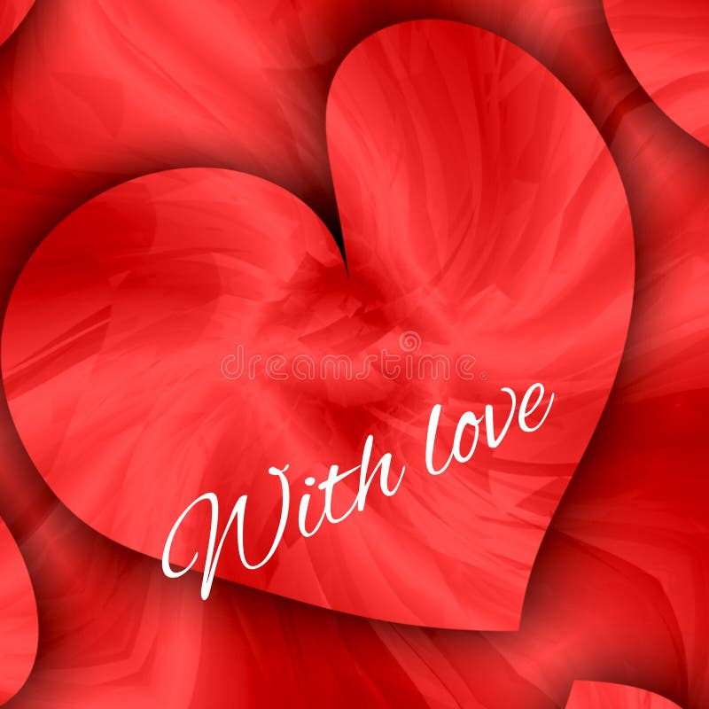 Heart Gradient Card with Love Stock Illustration - Illustration of ...