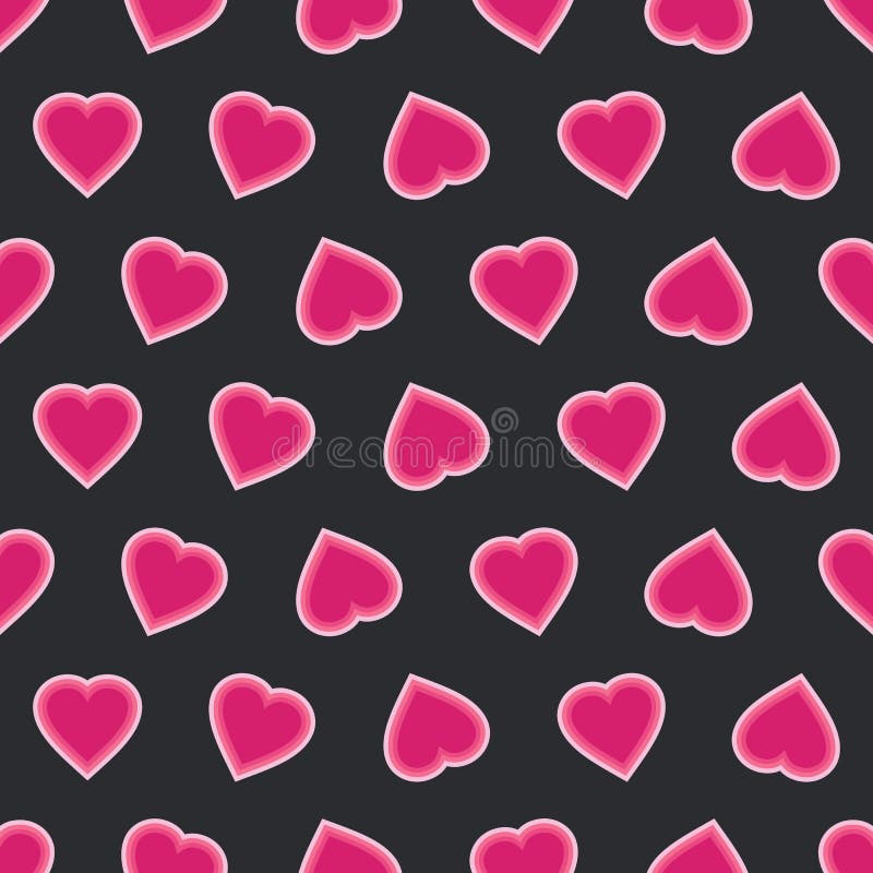 Heart Gradient Pink Colour Vector Seamless Pattern Stock Vector ...