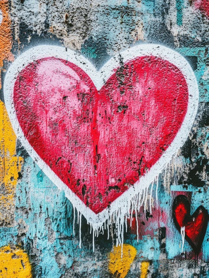 Heart graffiti stock image. Image of space, city, symbol - 388399437