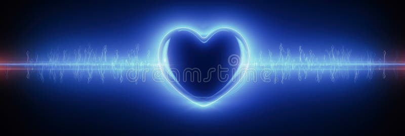 Heart with Graph on Blue Background Stock Illustration - Illustration ...