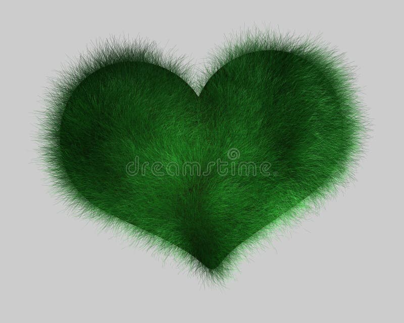 Heart - grass stock illustration. Illustration of shape - 11926867
