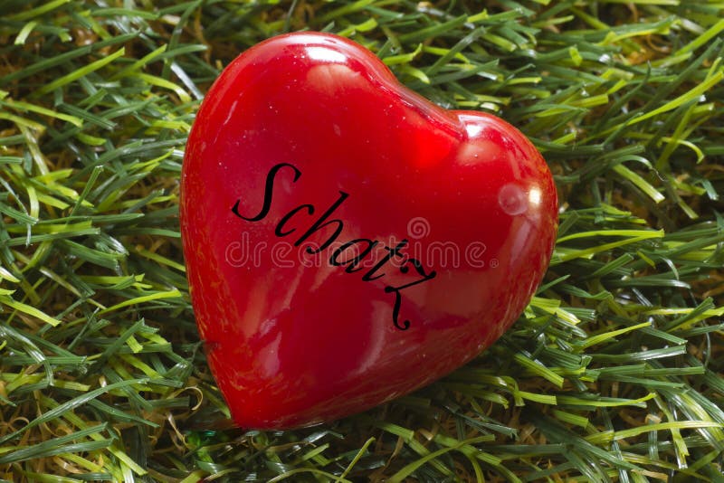 Heart on grass, darling stock image. Image of darling - 50481383