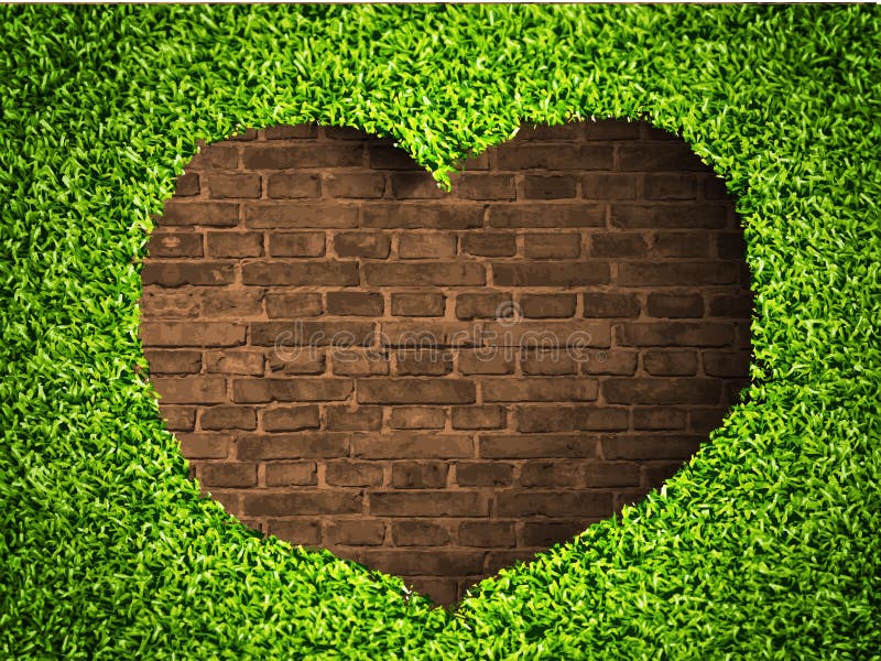 The heart of the grass stock vector. Illustration of frame - 41399862