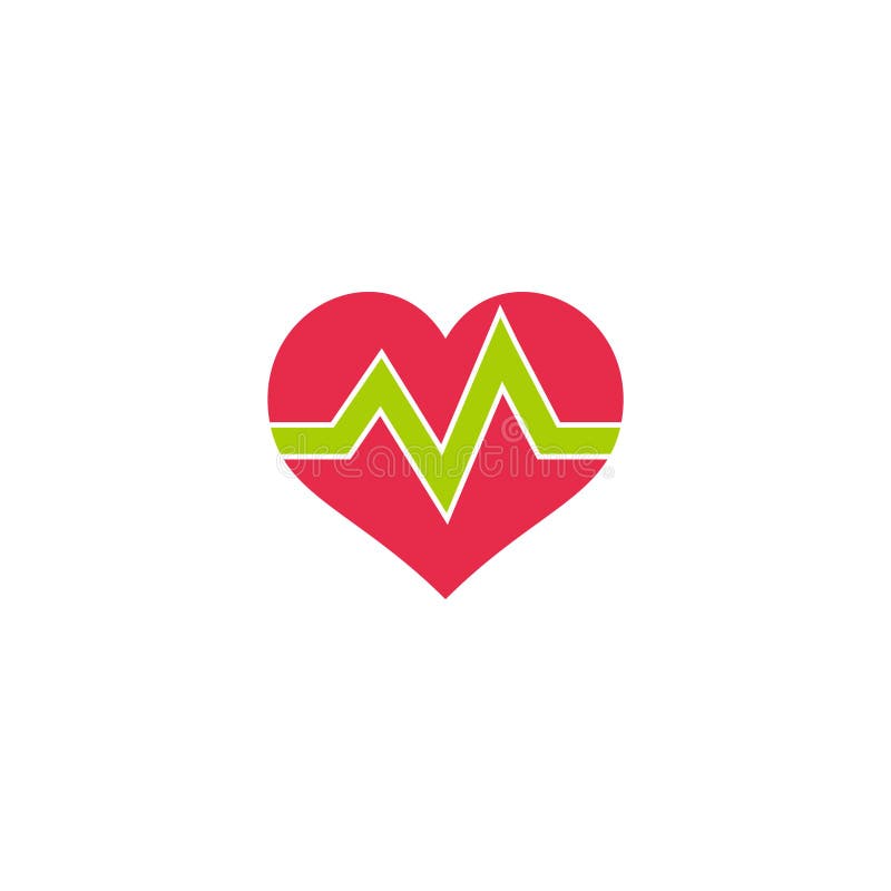 Heart Green Pulse Symbol Icon Vector Stock Vector - Illustration of ...