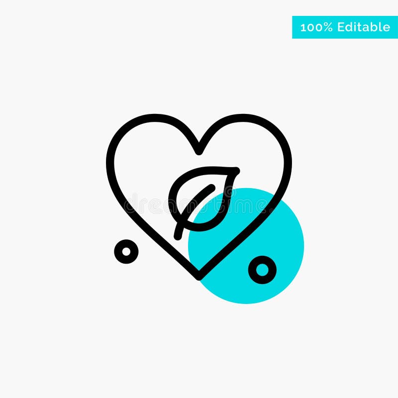 Heart, Green, World, Save Turquoise Highlight Circle Point Vector Icon ...