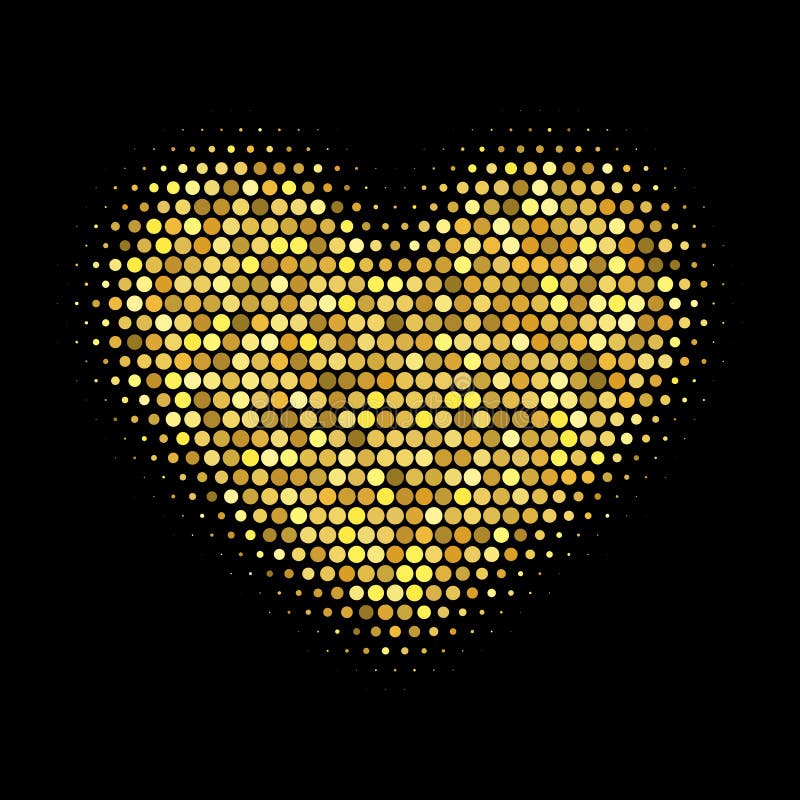 Heart with halftone effect stock vector. Illustration of decor - 128507773