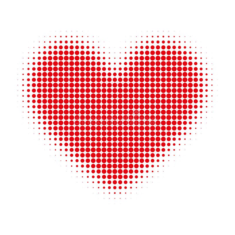 Heart with halftone effect stock vector. Illustration of heart - 122828401