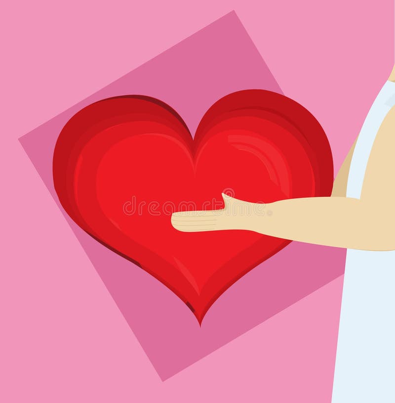 Heart in hand stock vector. Illustration of holding, artwork - 29681066