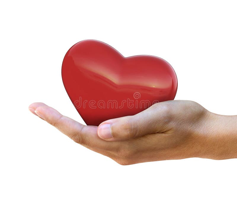 Heart in hand stock illustration. Illustration of relationship - 58905333