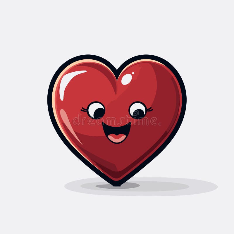 Heart Hand-drawn Comic Illustration. Heart. Vector Doodle Style Cartoon ...