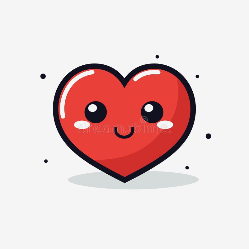 Heart Hand-drawn Comic Illustration. Heart. Vector Doodle Style Cartoon ...