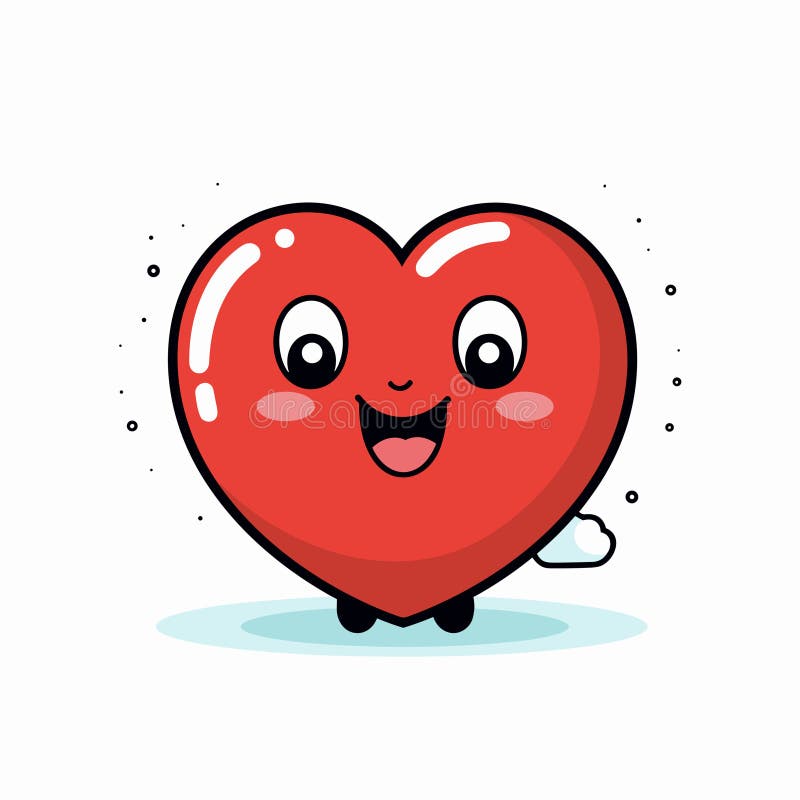 Heart Hand-drawn Comic Illustration. Heart. Vector Doodle Style Cartoon ...