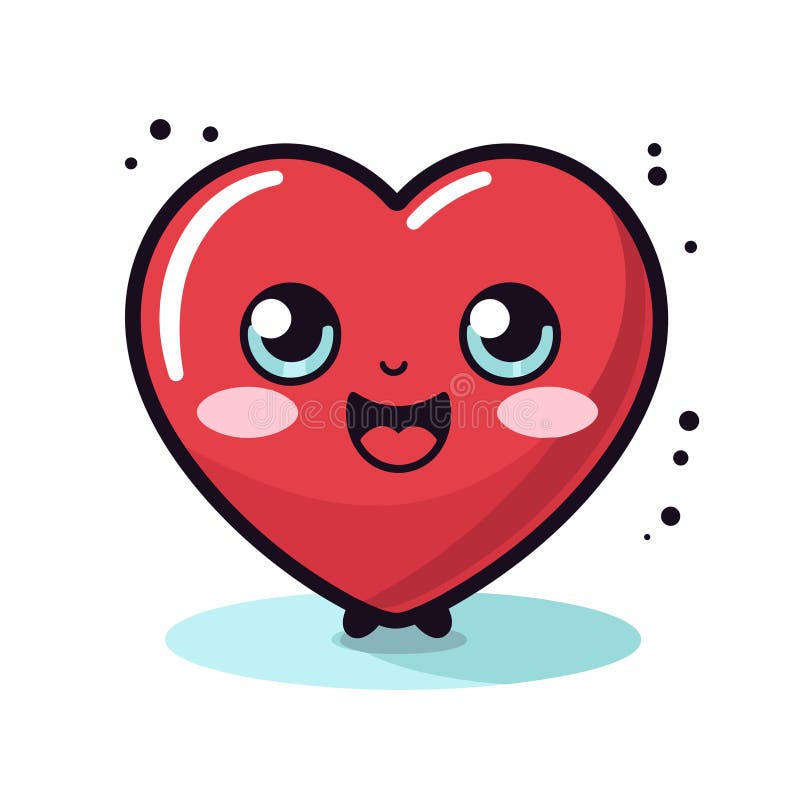 Heart Hand-drawn Comic Illustration. Heart. Vector Doodle Style Cartoon ...