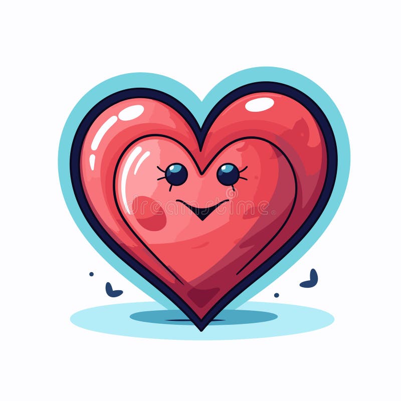Heart Hand-drawn Comic Illustration. Heart. Vector Doodle Style Cartoon ...