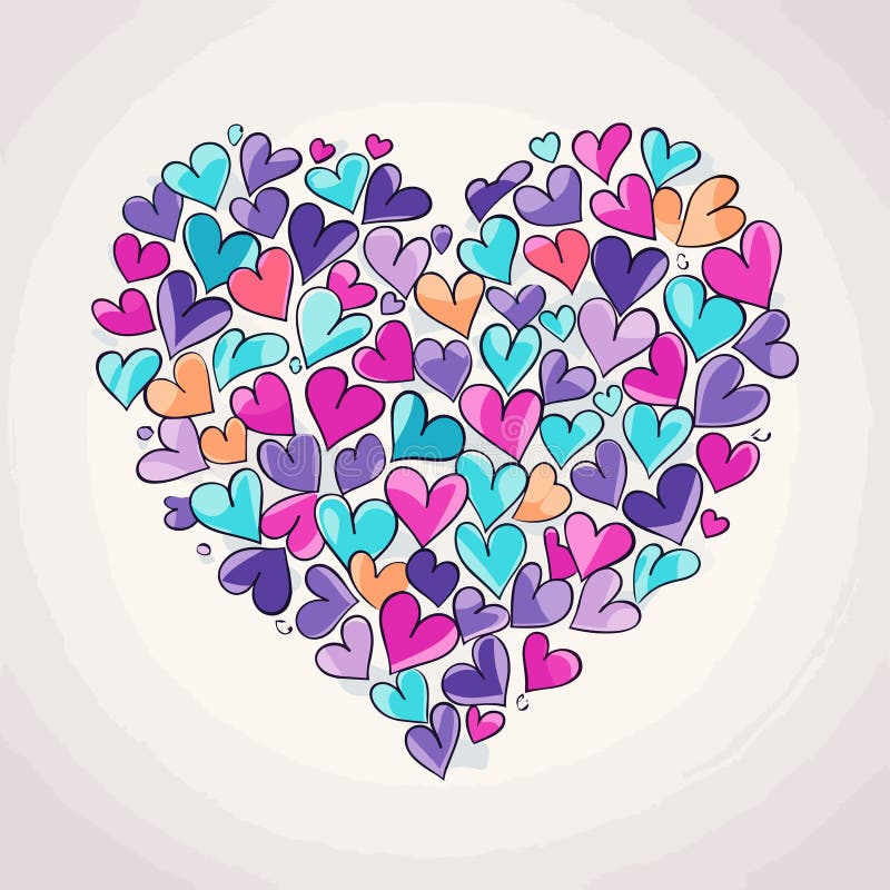 Heart Hand-drawn Comic Illustration. Heart. Vector Doodle Style Cartoon ...