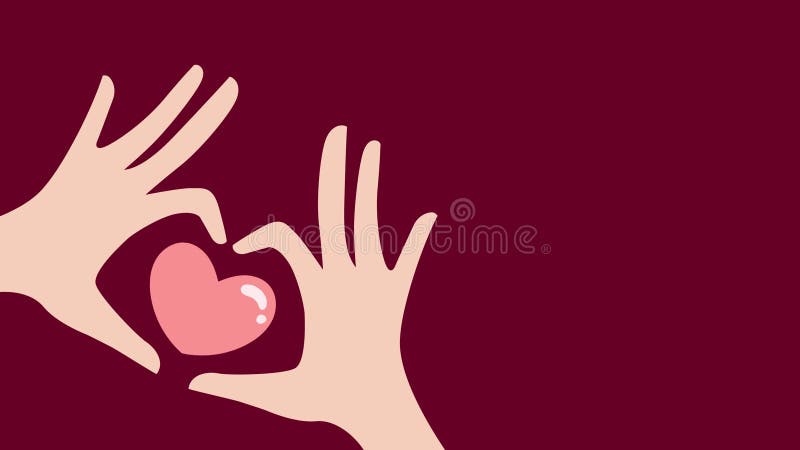 Heart Hand Gesture with Beating Heart Animation Stock Footage - Video ...