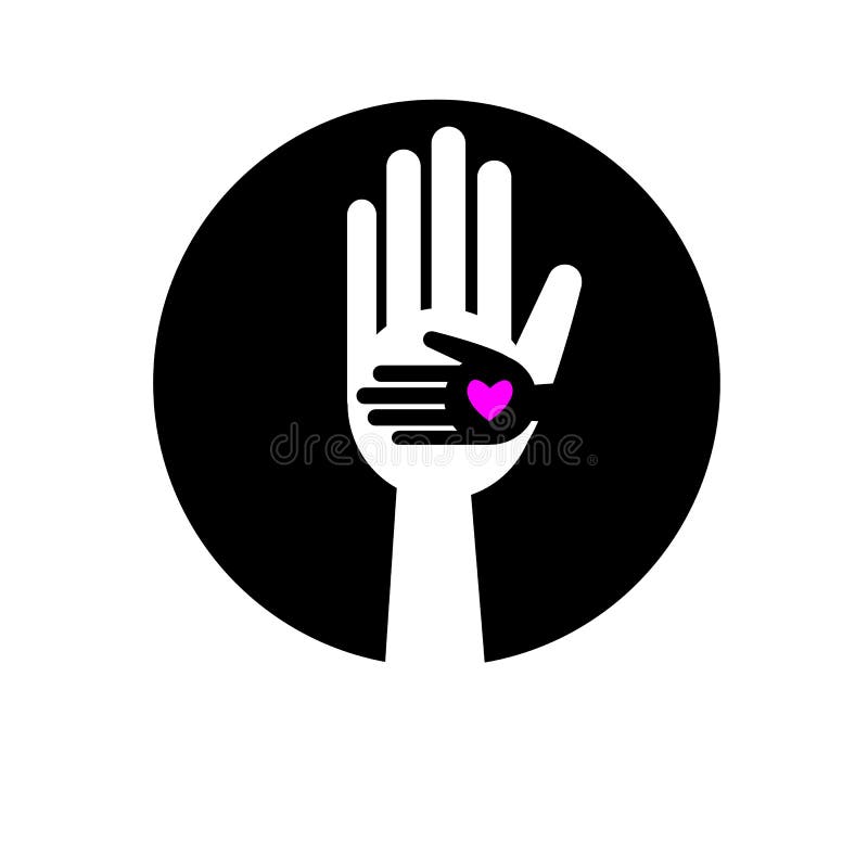 Heart Hand Icon Love Symbol Stock Illustration Illustration Of