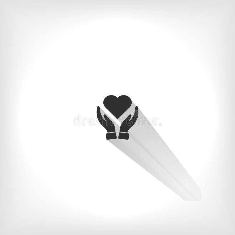 Heart in Hand Icon Vector , Lorem Ipsum Flat Design Stock Illustration ...