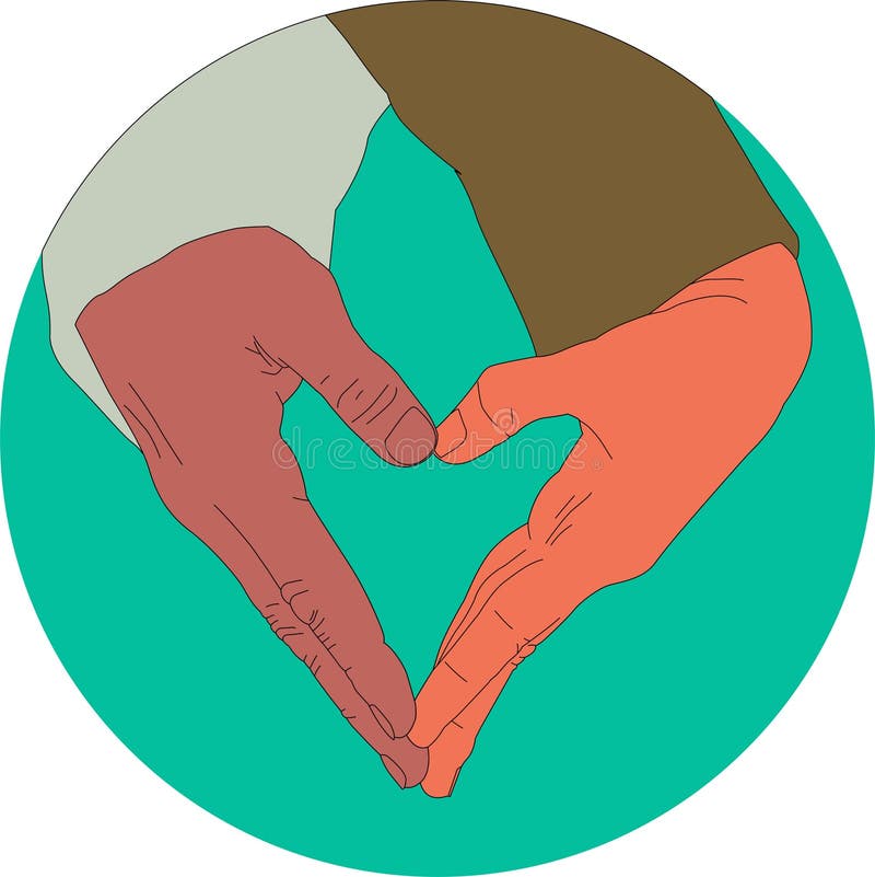 Heart Hand Vector Illustration Stock Vector - Illustration of gesture ...