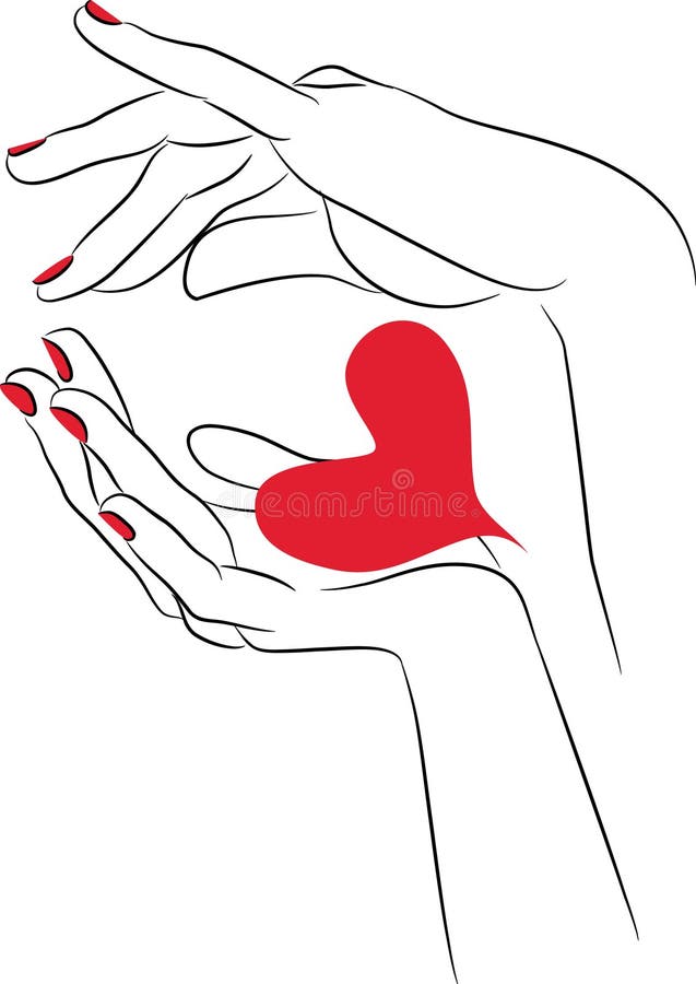 Heart in hands stock vector. Illustration of hands, creative - 15354867
