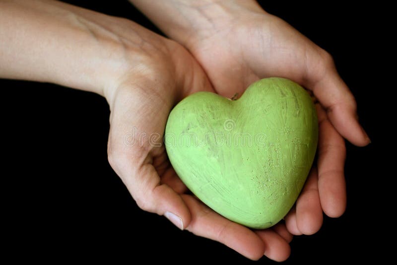 Heart and hands stock image. Image of green, easter, abstract - 1843117
