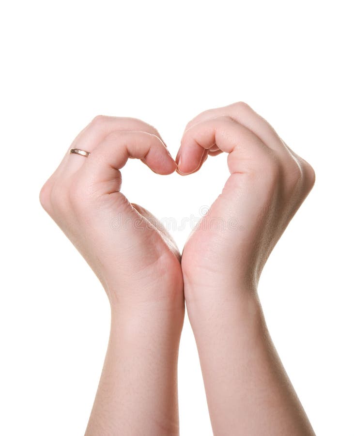 Heart from hands stock photo. Image of finger, card, shape - 7656070