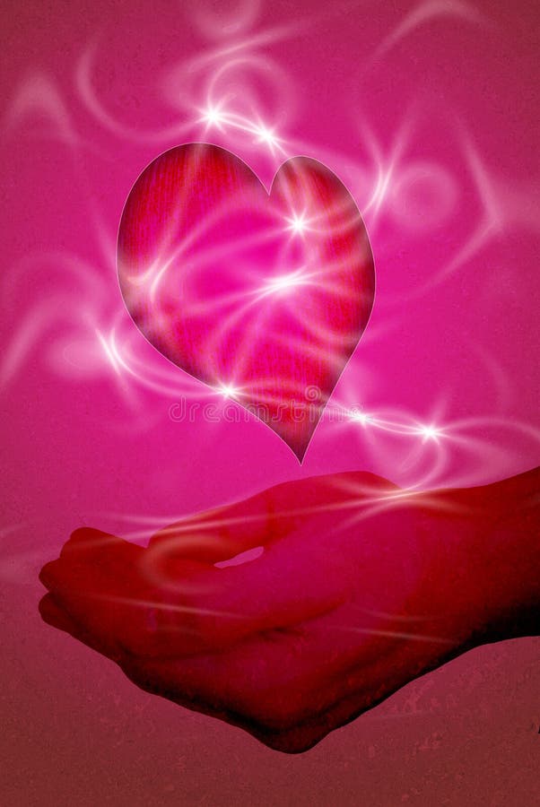 Heart in hands stock illustration. Illustration of heart - 8990915