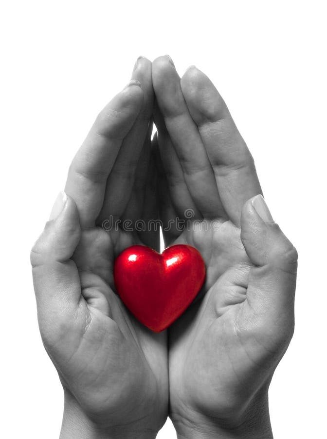 Heart in hands stock image. Image of purple, design, elegance - 9418781