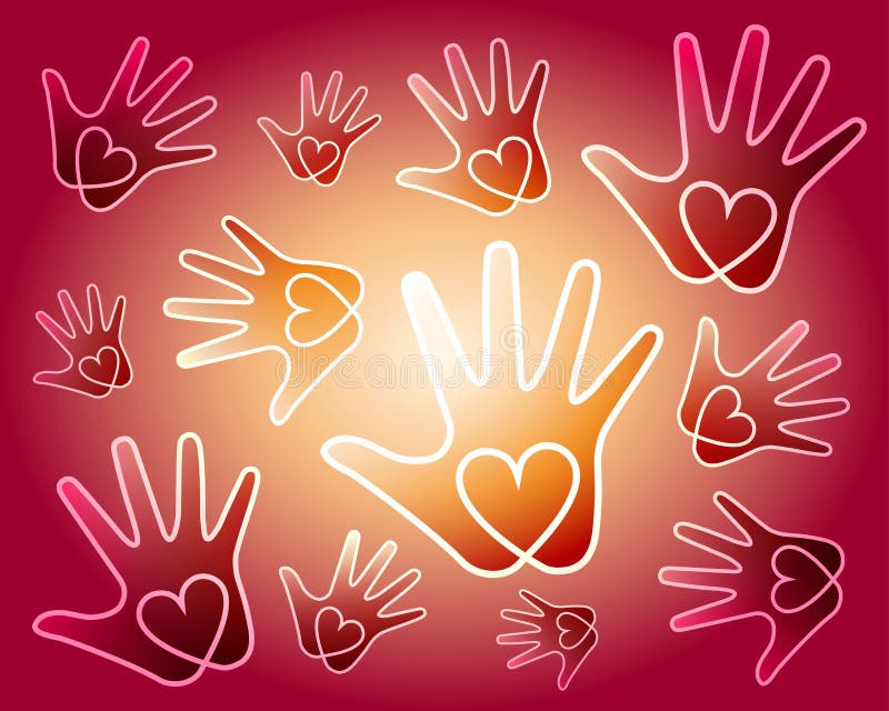 Heart hand stock vector. Illustration of cardiac, girly - 18086836