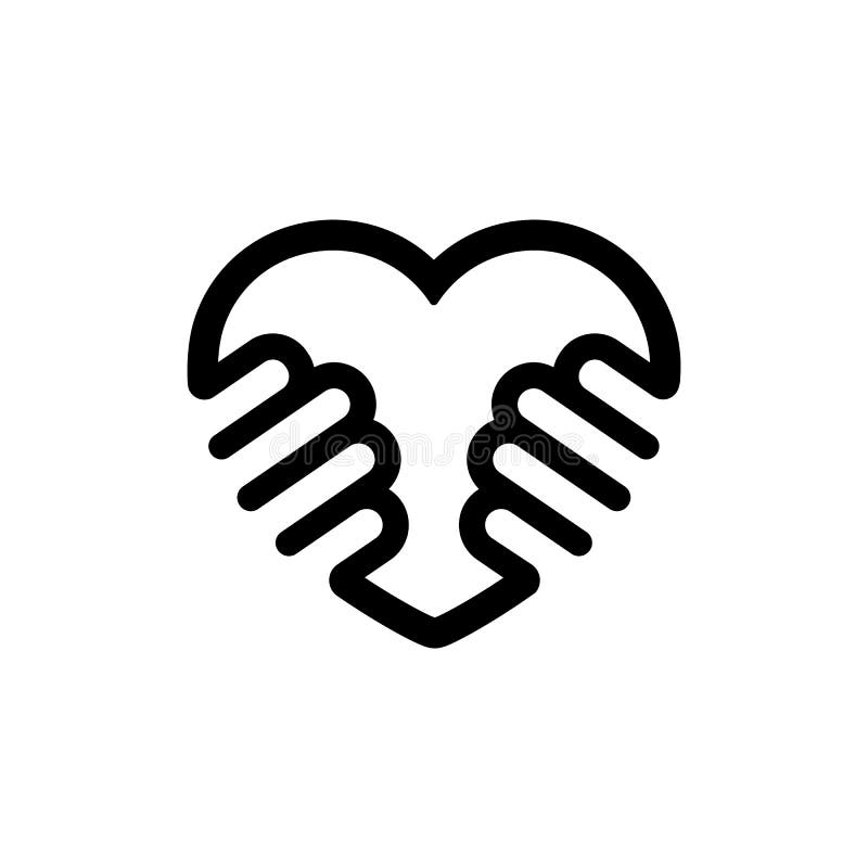 Icon Hand Touching Heart Isolated White Stock Illustrations – 97 Icon ...