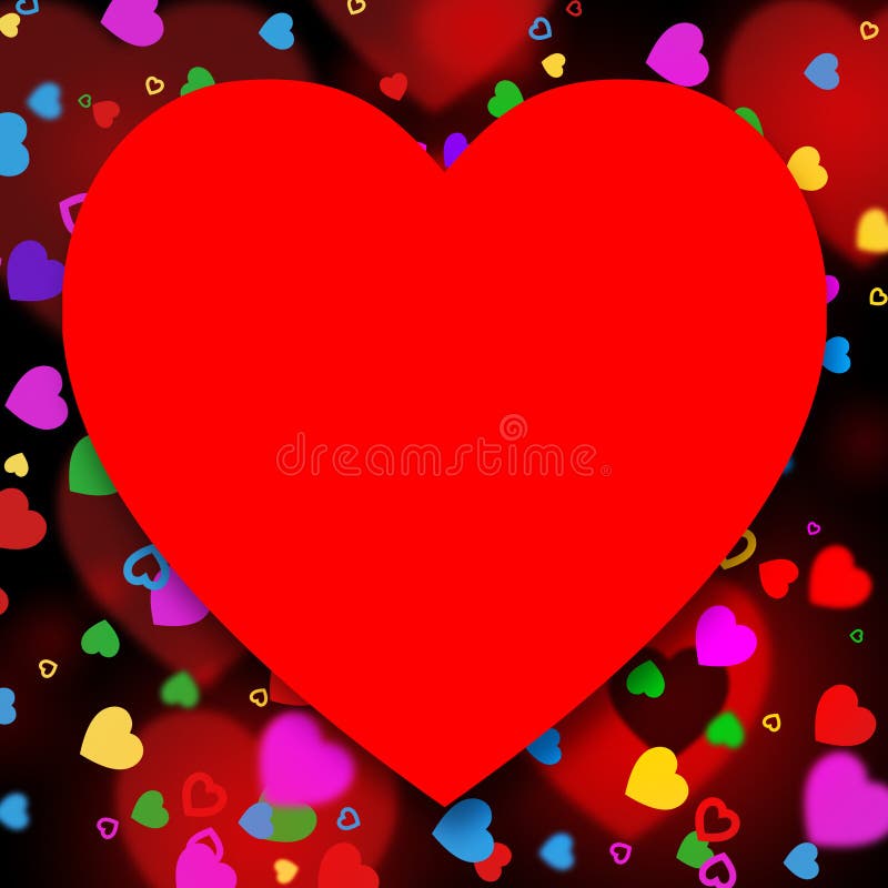 Heart Hands Means Empty Space and Copy Stock Illustration ...