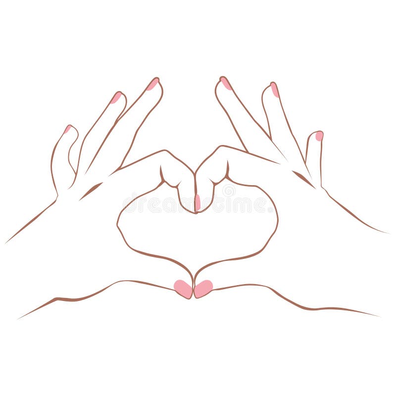 Heart Hands Symbol stock vector. Illustration of expression - 106229754