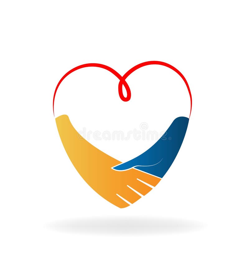 Heart Handshake Agreement Vector Stock Vector - Illustration of care ...
