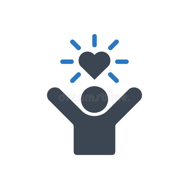 Heart and Happiness Icon stock vector. Illustration of emotion - 361696454