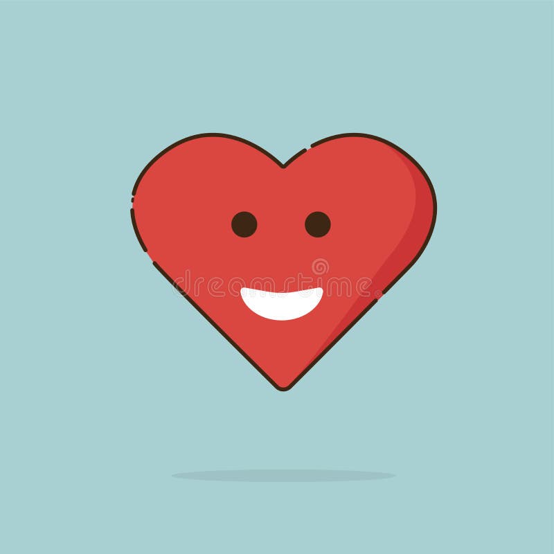 Heart Happy, Red, Line, Smile Stock Vector - Illustration of patient ...
