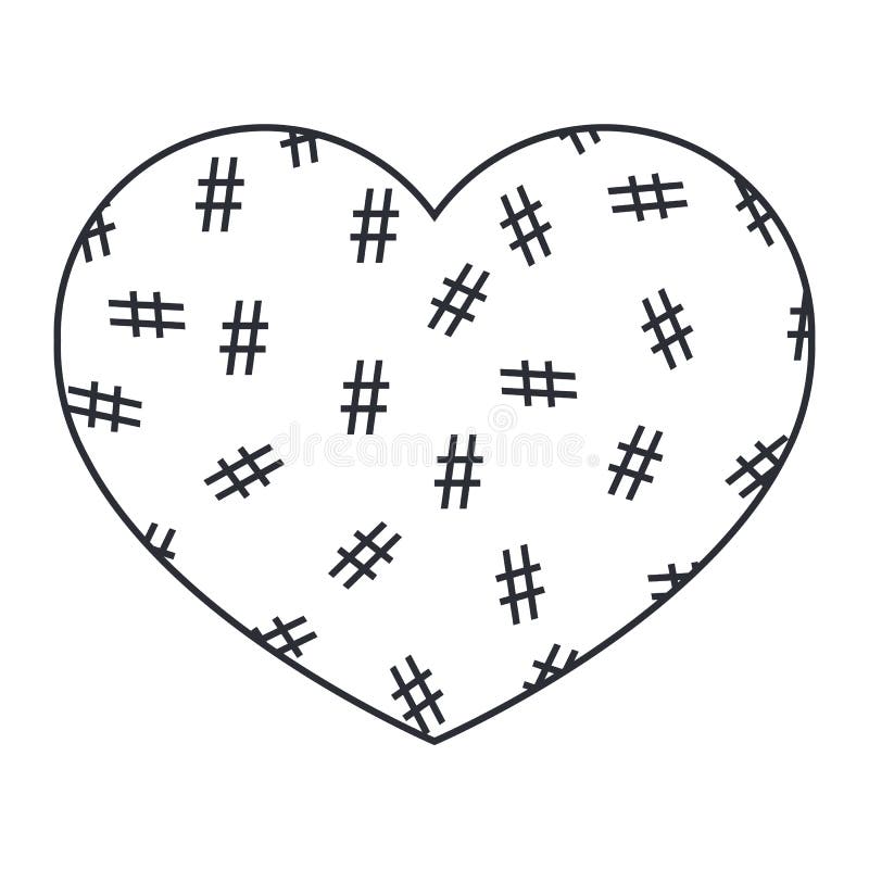 Heart Hashtag Logo Stock Illustrations – 768 Heart Hashtag Logo Stock ...