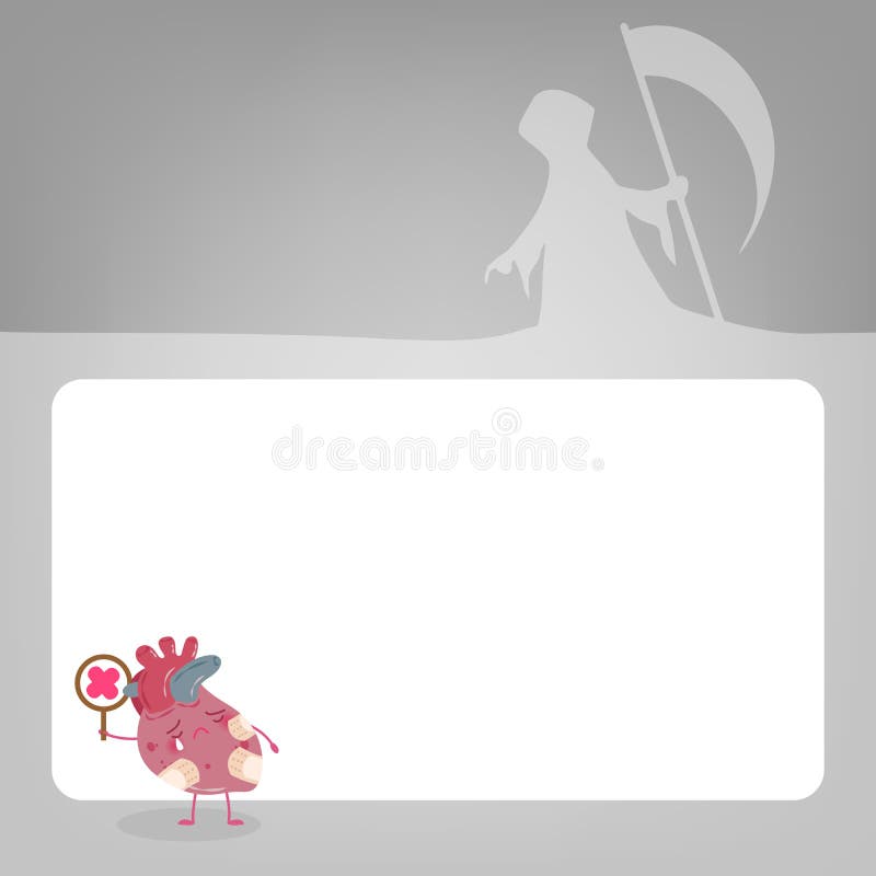 Heart with Health Problem Concept Stock Vector - Illustration of ...