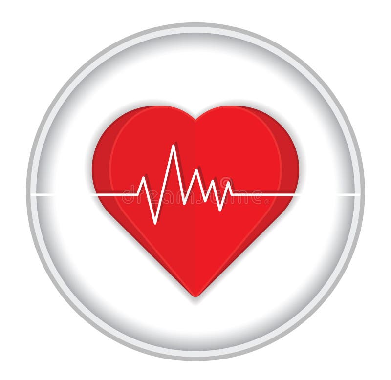 Heart Heartbeat Cardiogram Icon Stock Vector - Illustration of health ...
