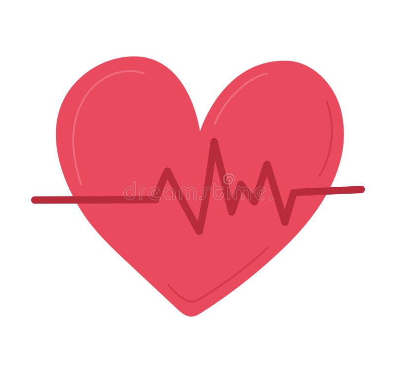 Heart with heartbeat line stock vector. Illustration of heart - 270803018 Heart with heartbeat line stock vector. Illustration of heart - 270803018