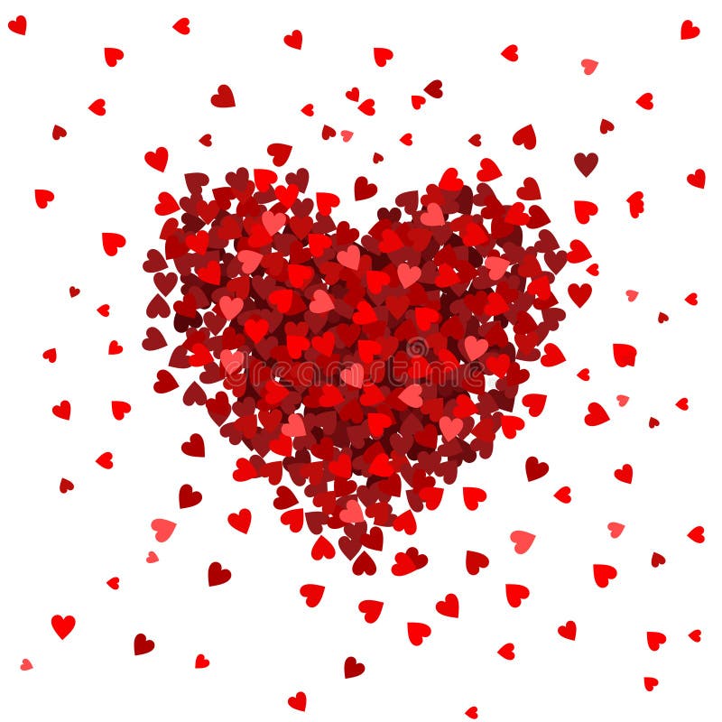 Heart from hearts - design stock vector. Illustration of ornament ...