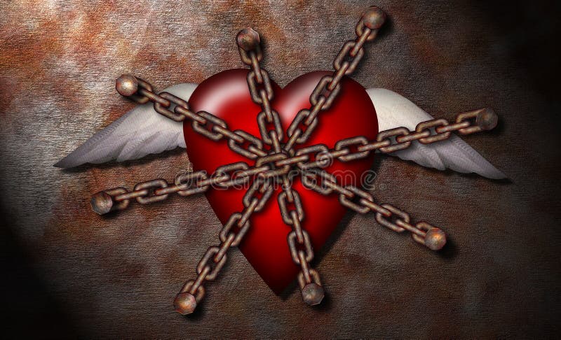 Heart held hostage stock photo. Image of love, destruction - 822856