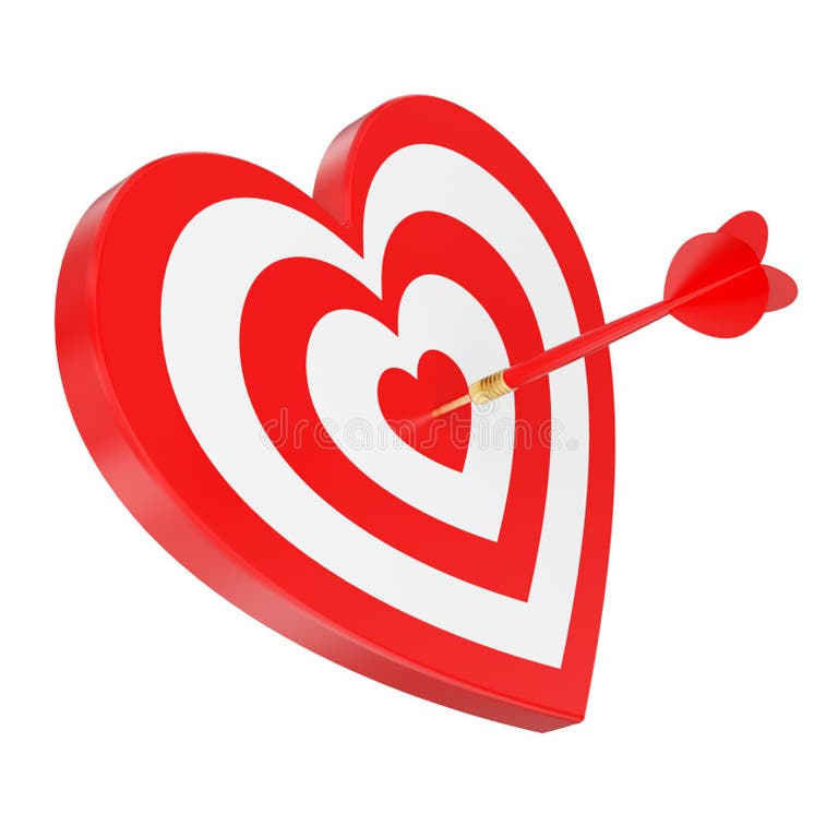 Heart Shape Bullseye Stock Illustrations – 85 Heart Shape Bullseye ...