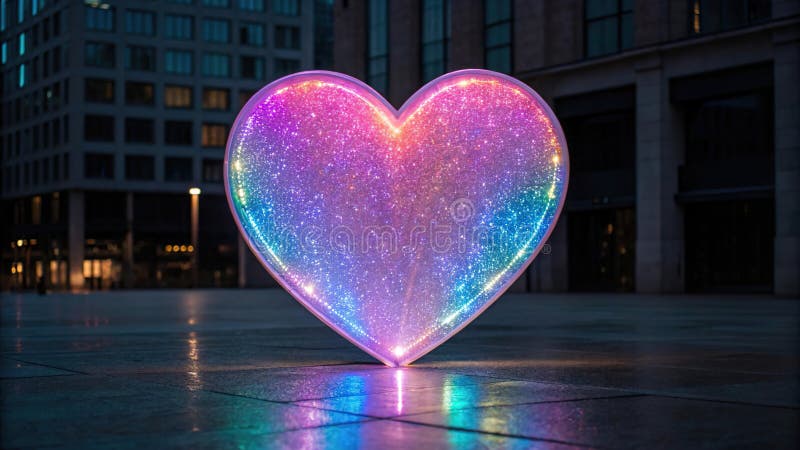 Heart with Holographic Glitter Effects, Glitter Heart Design Stock ...