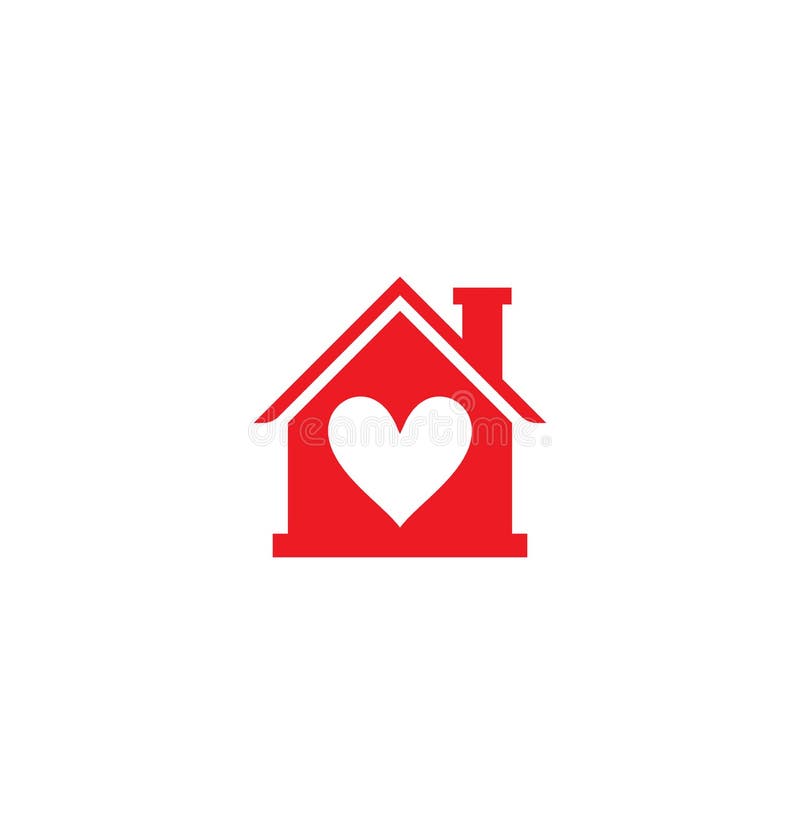Heart in home stock vector. Illustration of domestic - 216931434
