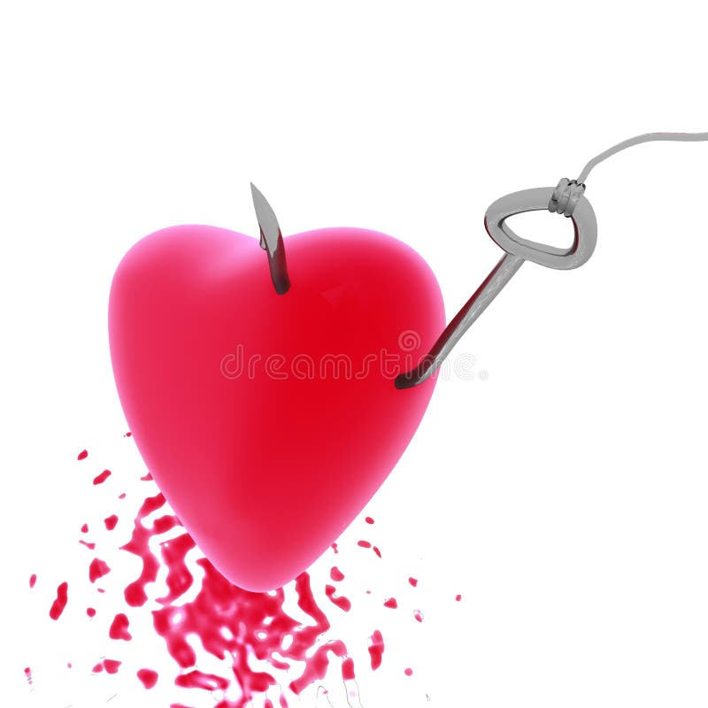 Heart on a hook stock illustration. Illustration of passion - 20313261